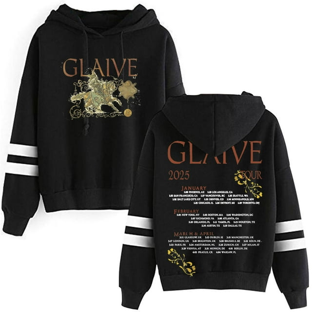 Glaive 2025 Tour Merch Pullovers Pocketless Parallel Bars Sleeve ...