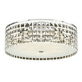 Glam 16 in. Glass and Chrome Flush Mount Ceiling Light – Dimmable ...