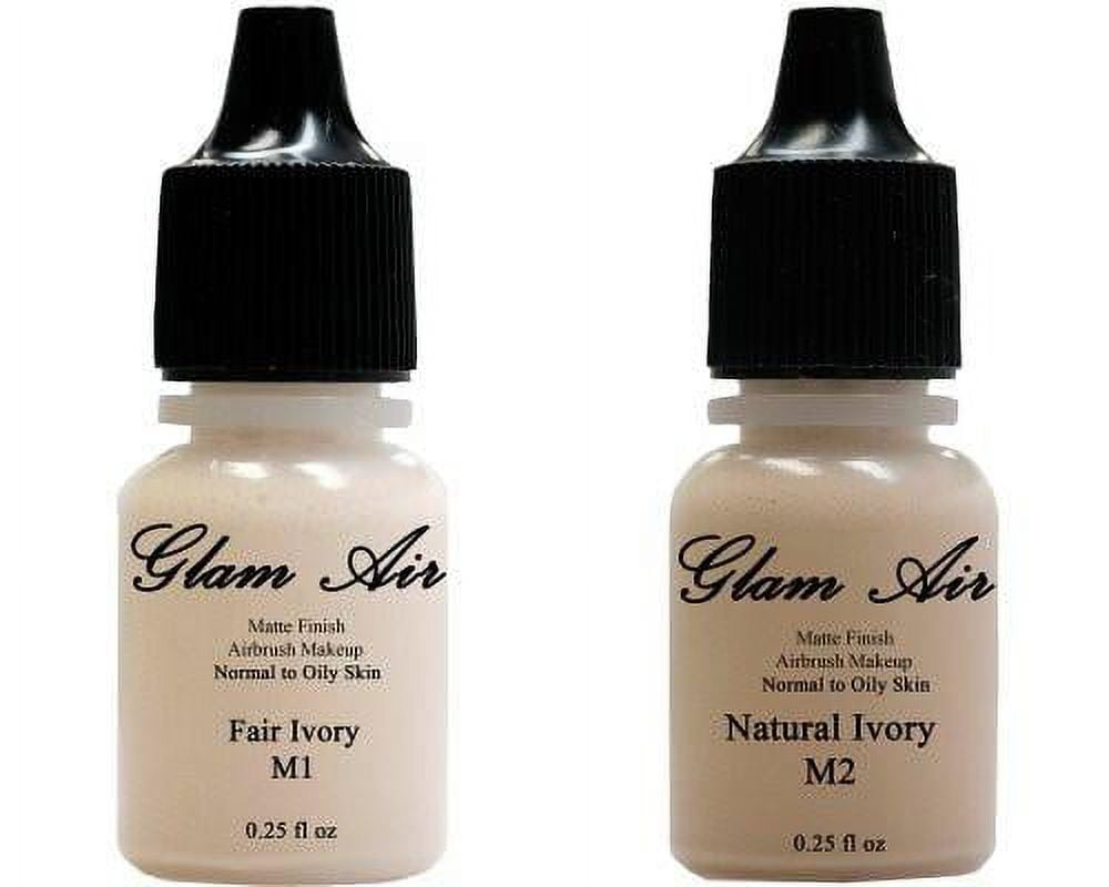 Glam Air Water-Based Makeup Foundations M1 Fair Ivory & M2 Matte Finish ...