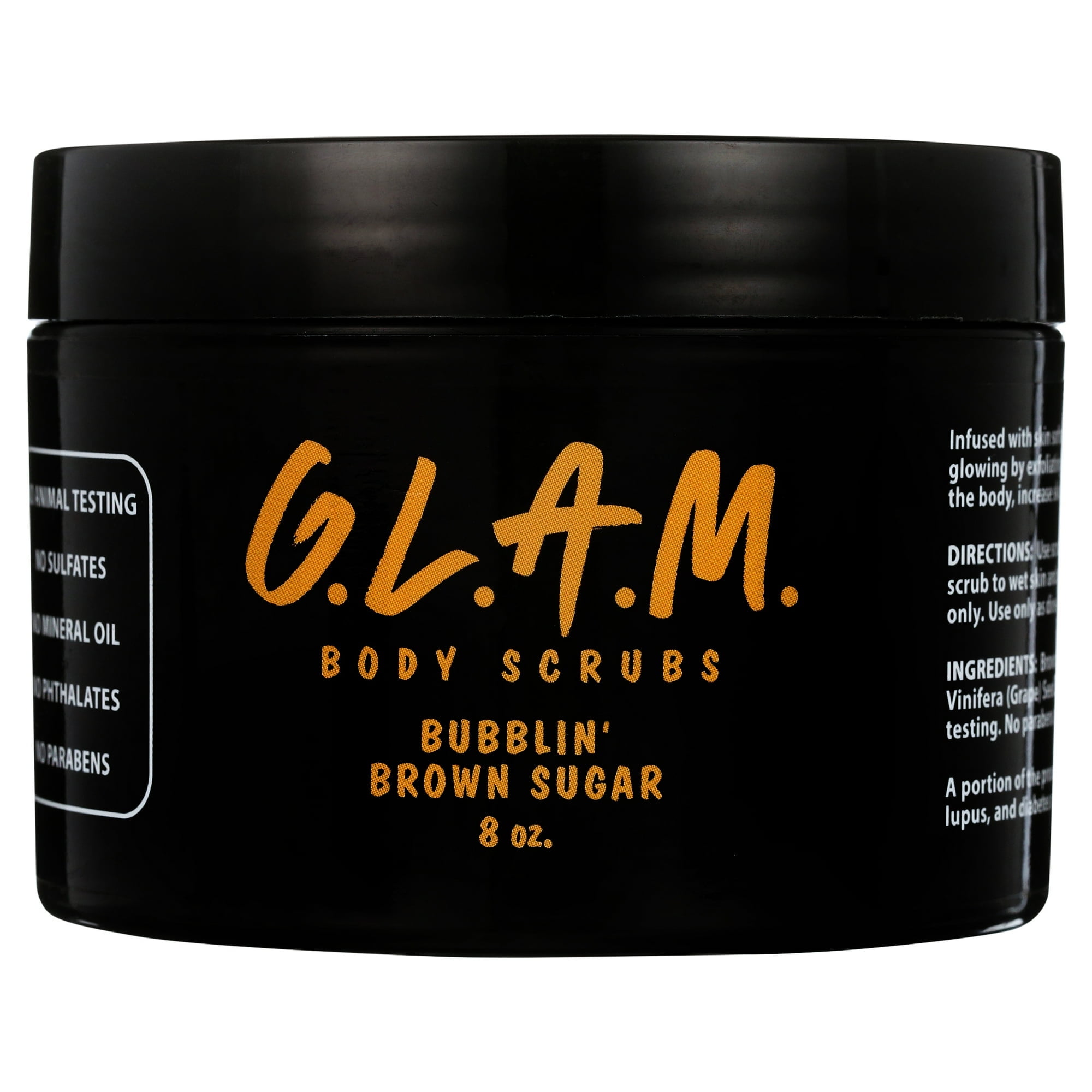Glam Bubblin Brown Sugar Body Scrub, 8 Oz - Walmart.com