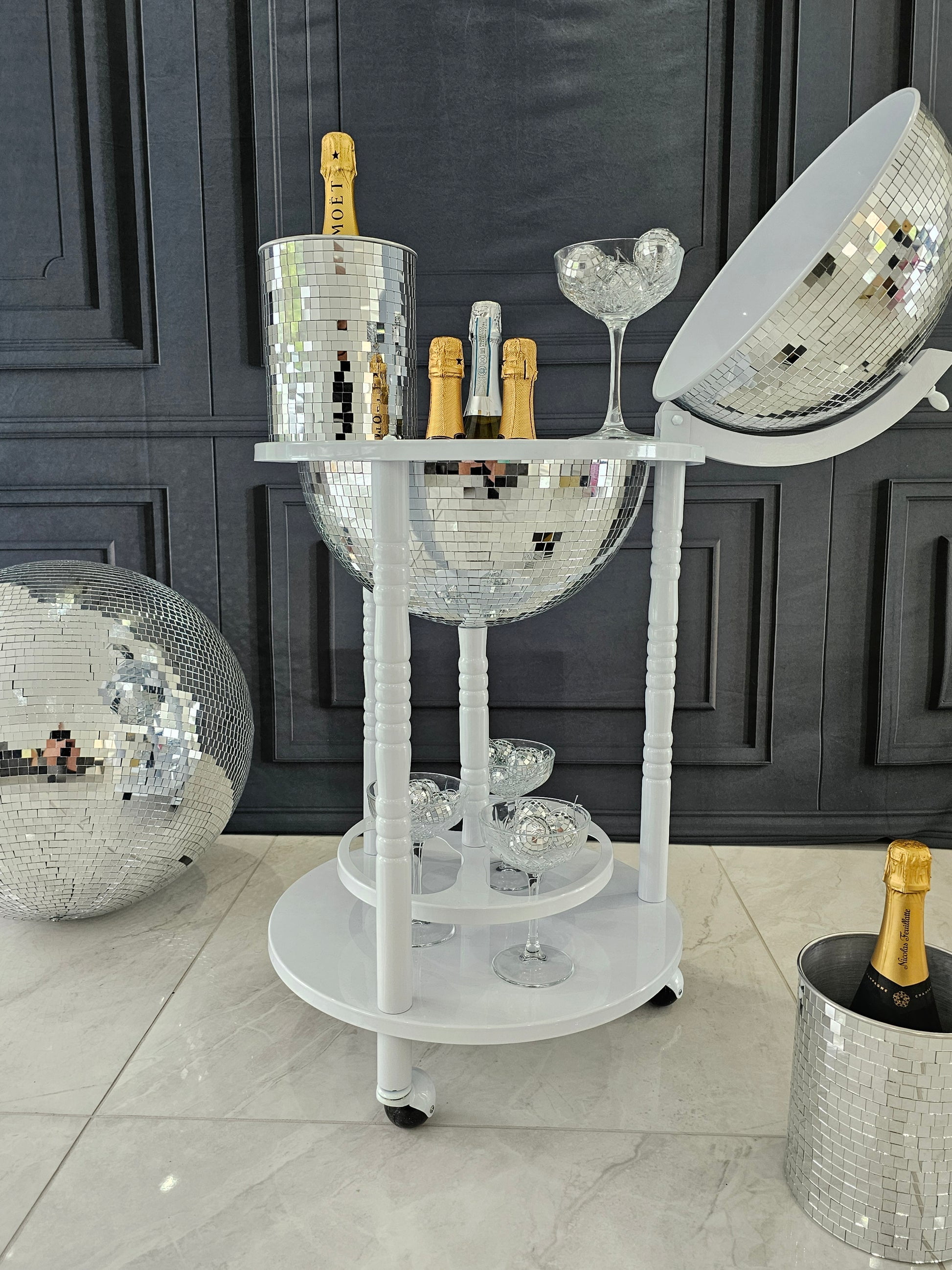 Glam Globes, Disco Ball Bar Cart - Walmart.com