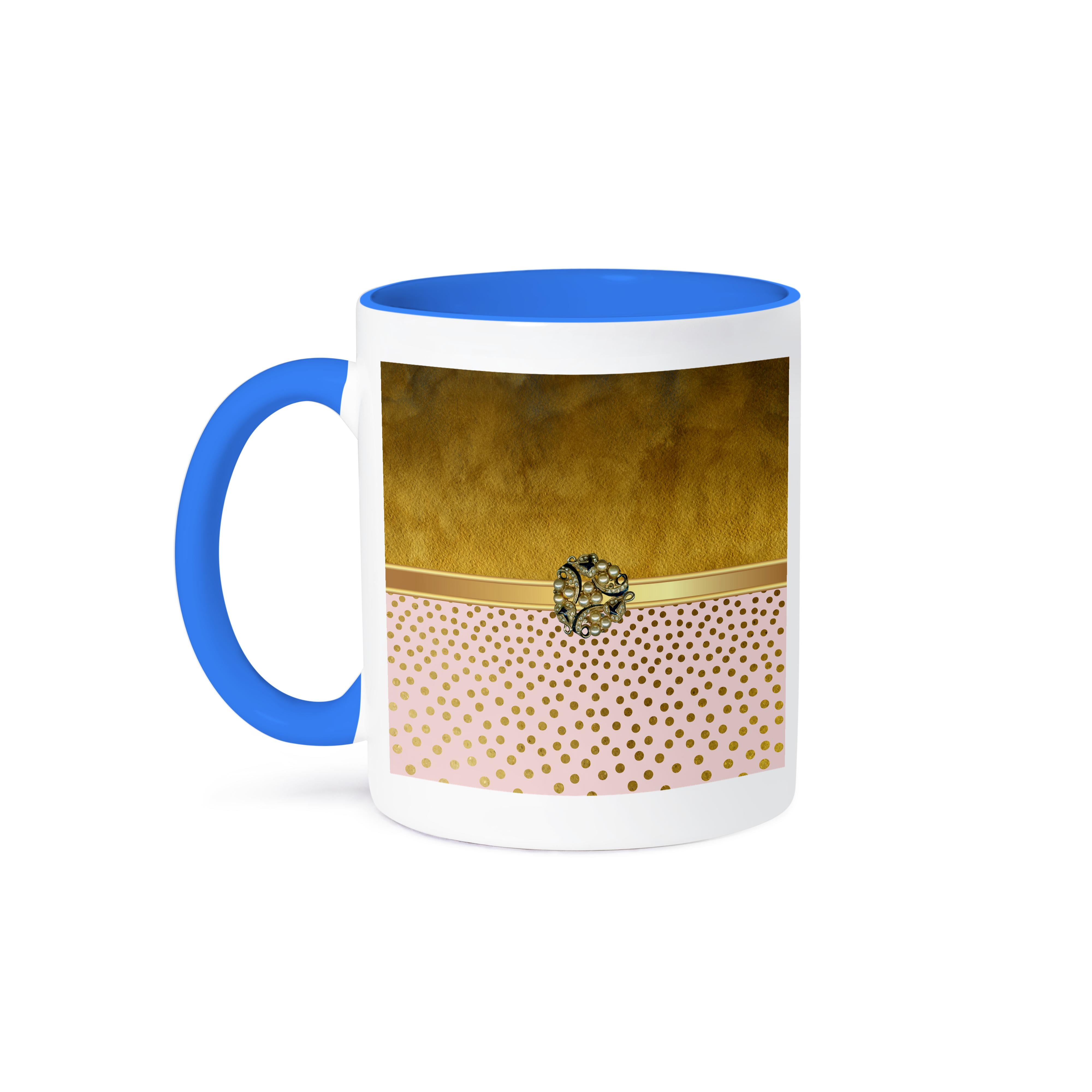 3dRose, Glam Gold Watercolor, Pink and Gold Dots With A Digital Pearl ...