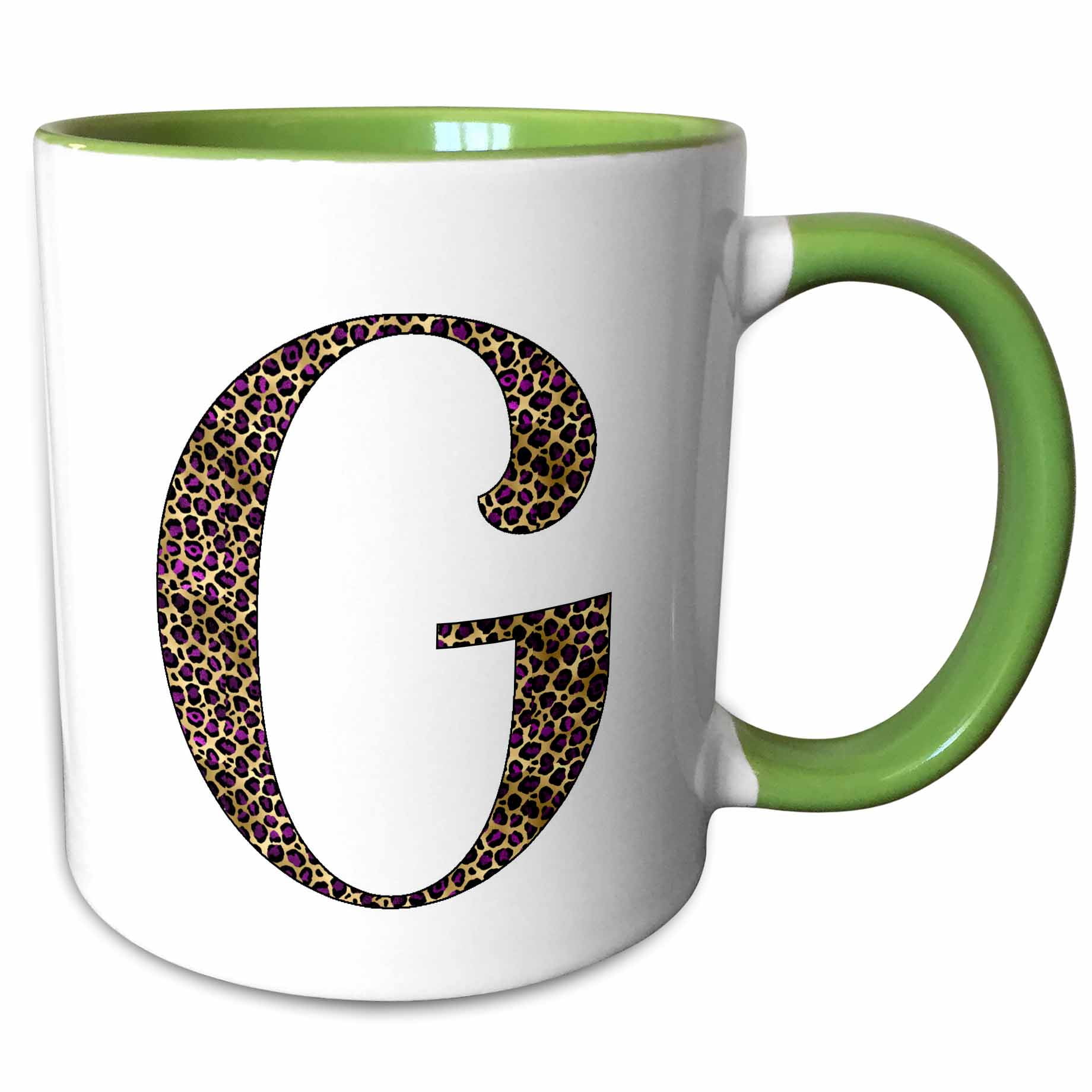3drose, Glam Image of Gold and Purple Leopard Spots Monogram Initial G ...