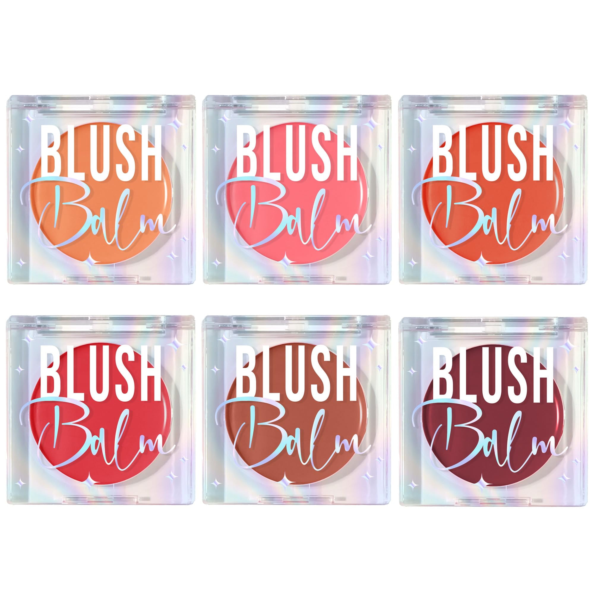 Glam Lux Beauty Bundle Cream Blush Set of 6, Buildable Smooth Long Lasting Dewy Natural Glow ...