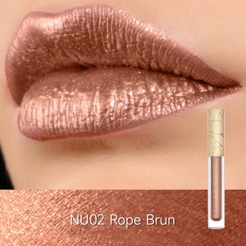 Glam Metallic Liquid Lipstick #RD02 Painkiller Lipgloss Makeup Cosmetic ...