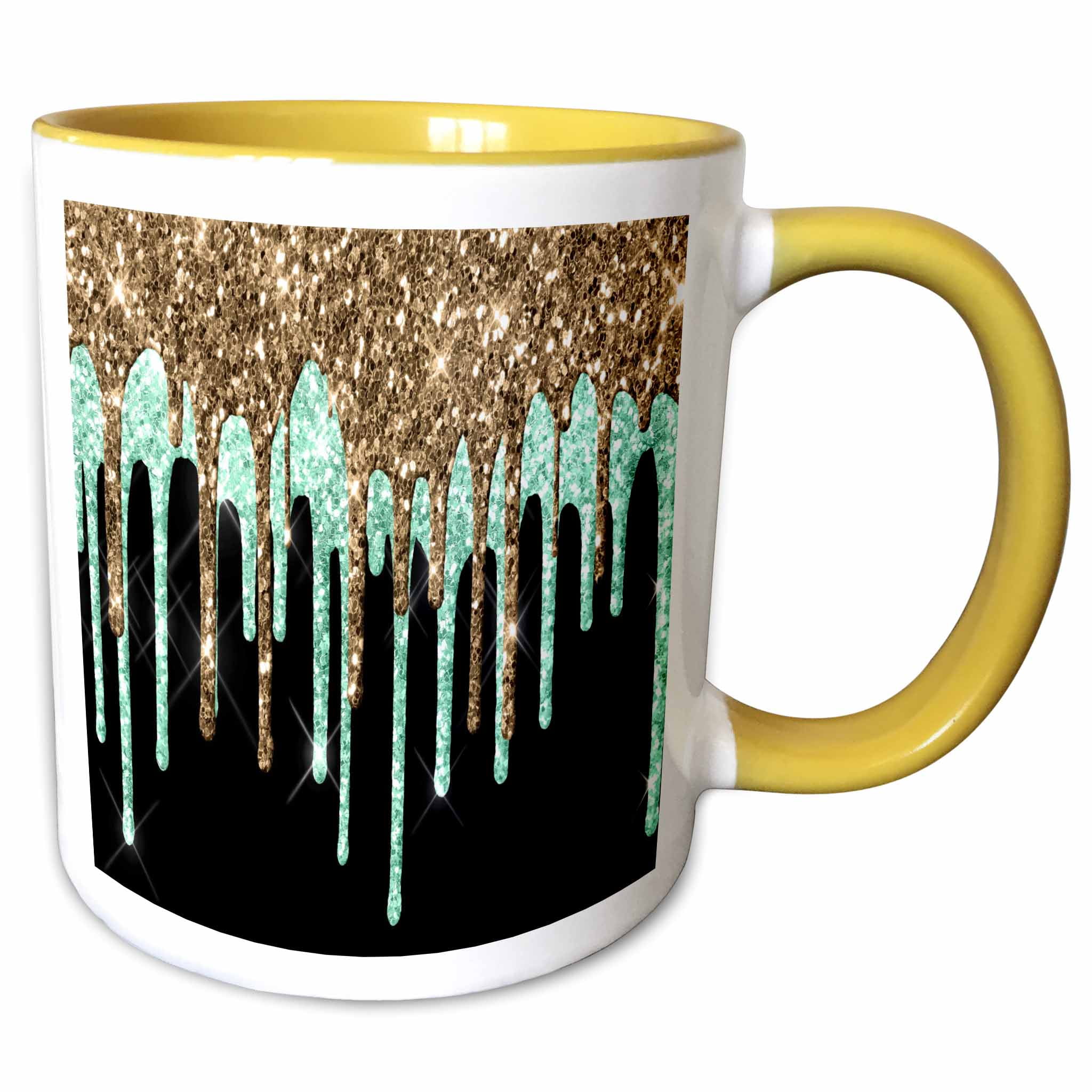 3drose, Glam Mint Green and Image of Gold Image of Paint Drip ...