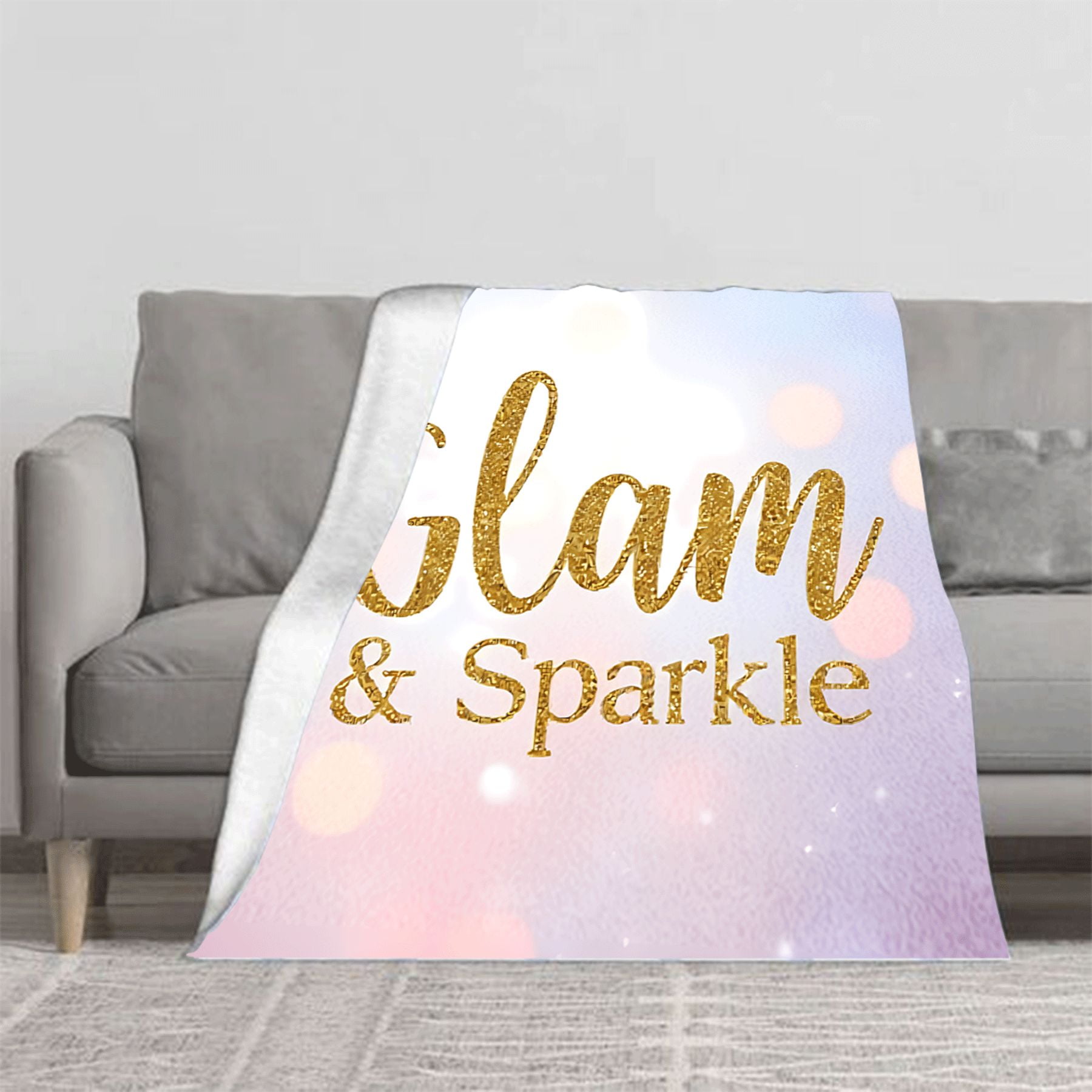 Glam & Sparkle Flannel Blanket - Durable Soft & Warm Cozy Throw for ...
