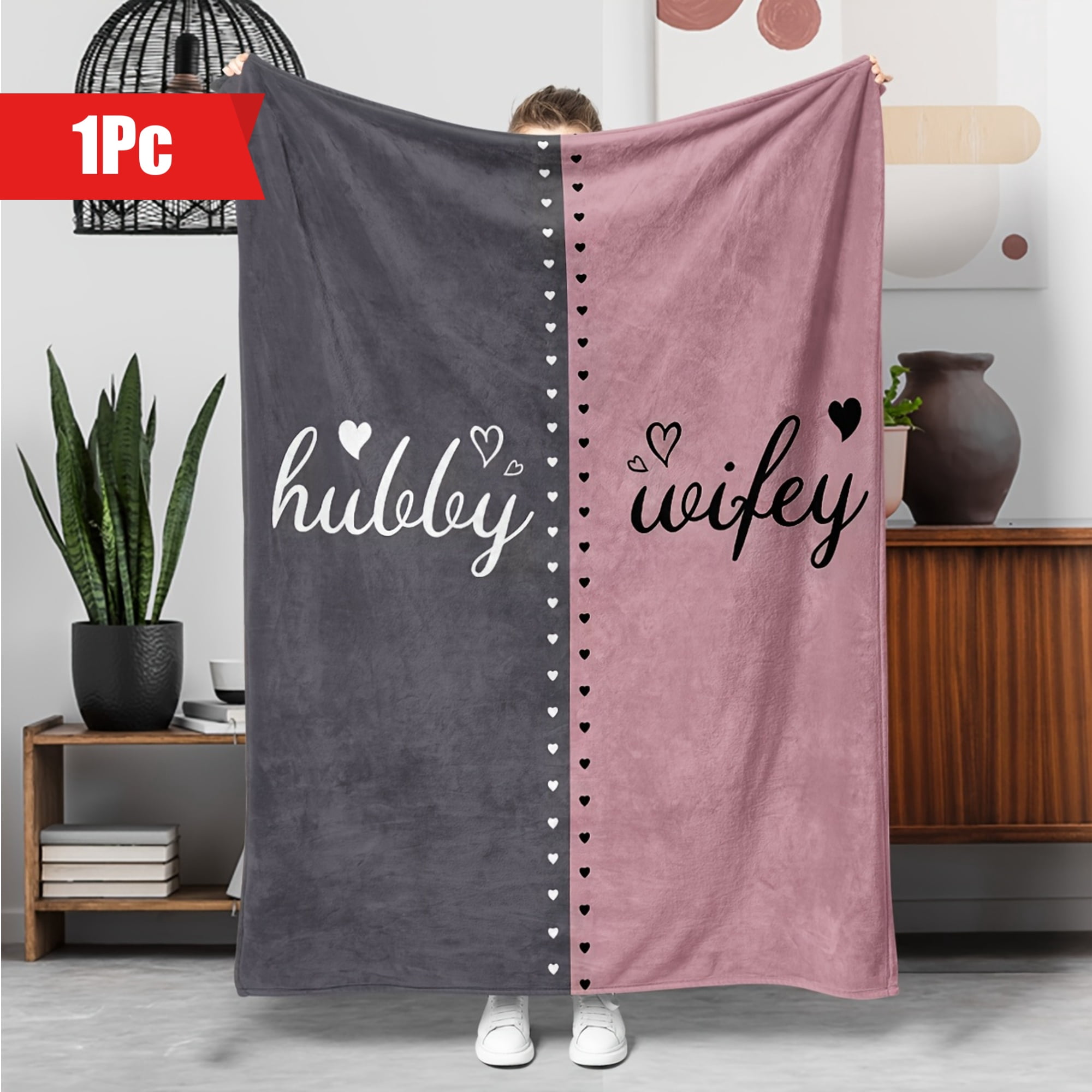 Glam Style Couples Throw Blanket Luxe Hypoallergenic Flannel All ...