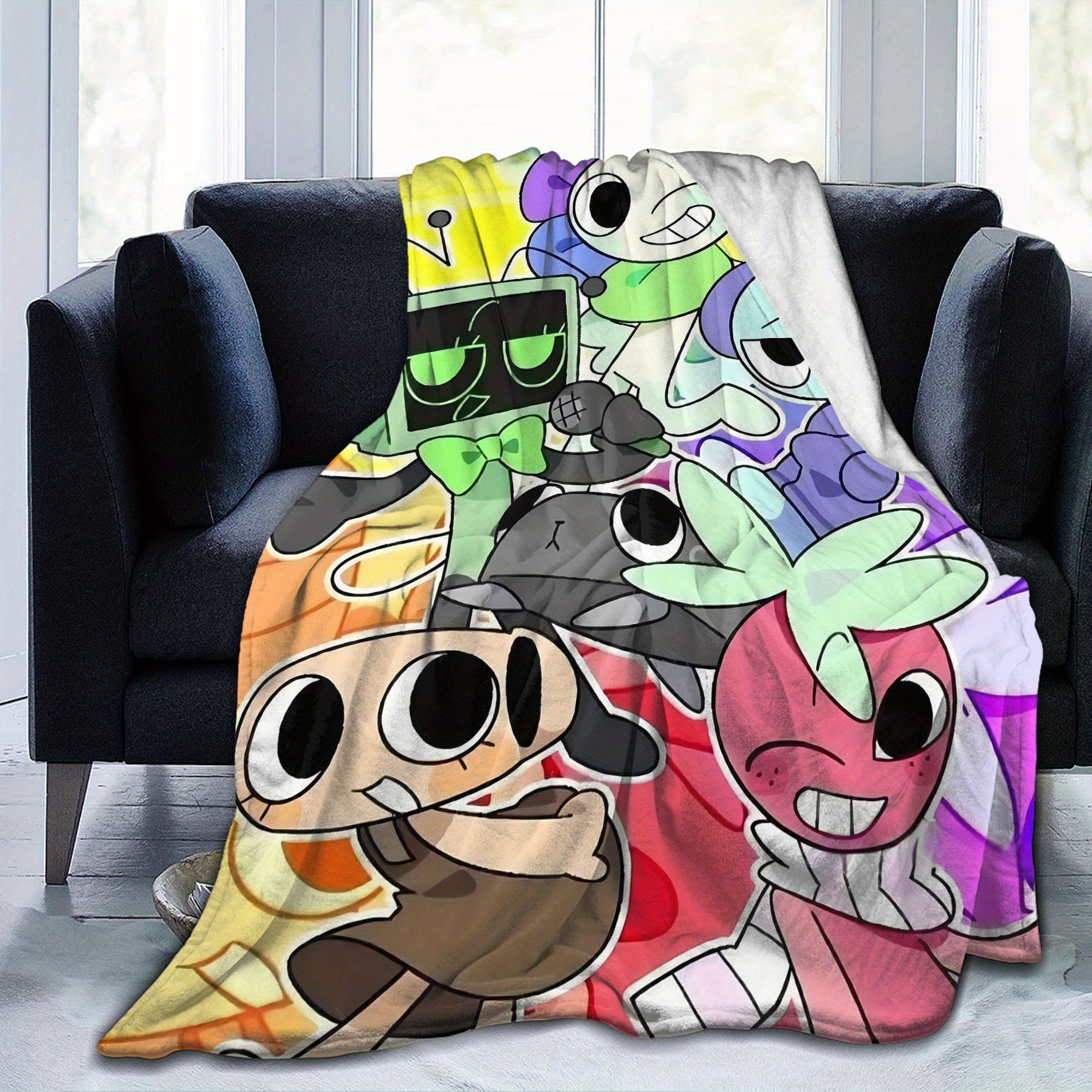 Glam Style Dandys World Retro Cartoon Animation Flannel Fleece Blanket ...