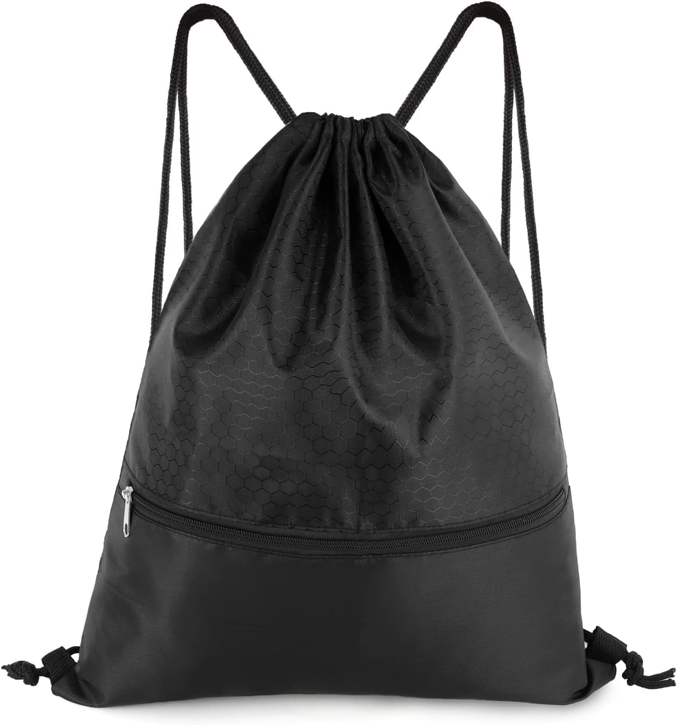 GlamFun Nest Drawstring Backpack Bag, Waterproof Draw String Back Sack with Zip Pocket, Gym ...