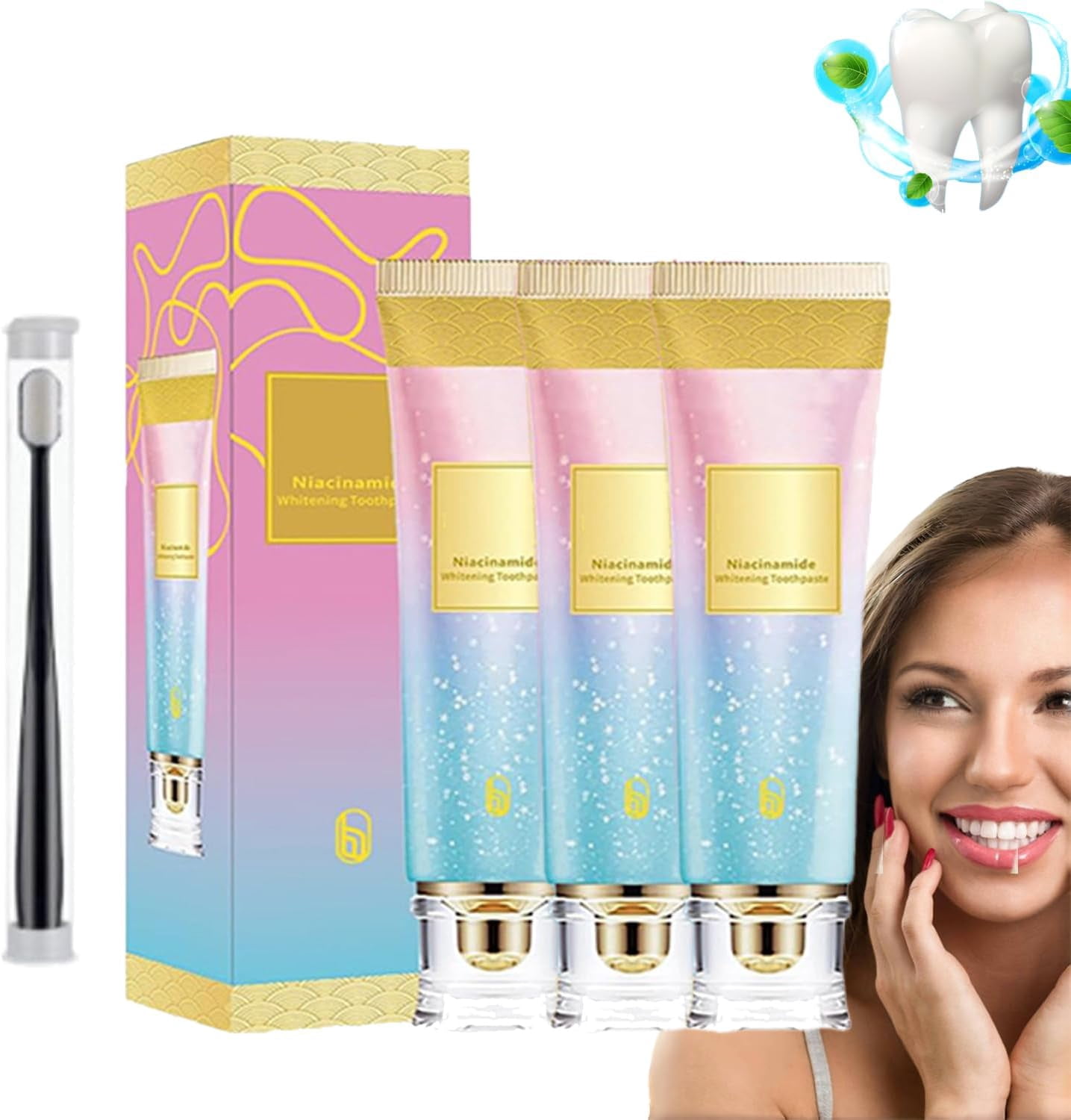 Glamcor Whitening Toothpaste, Glamcor Toothpaste, Triple Whitening ...