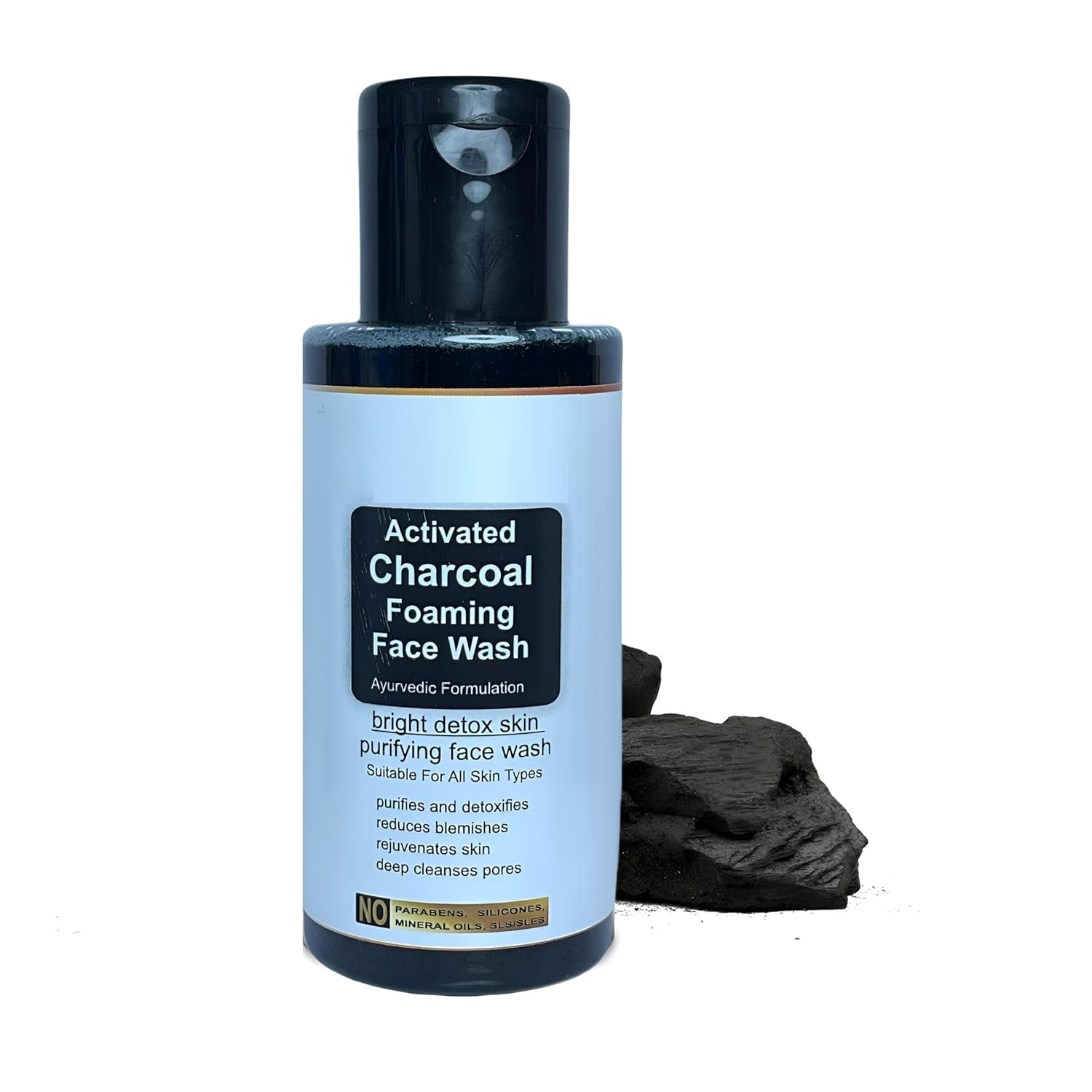 Glamezone Pure Natural Activated Charcoal Foaming AntiPollution for ...