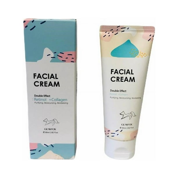Glamfox Double Effect Retinol + Collagen Facial Cream, 2.8 Oz ...