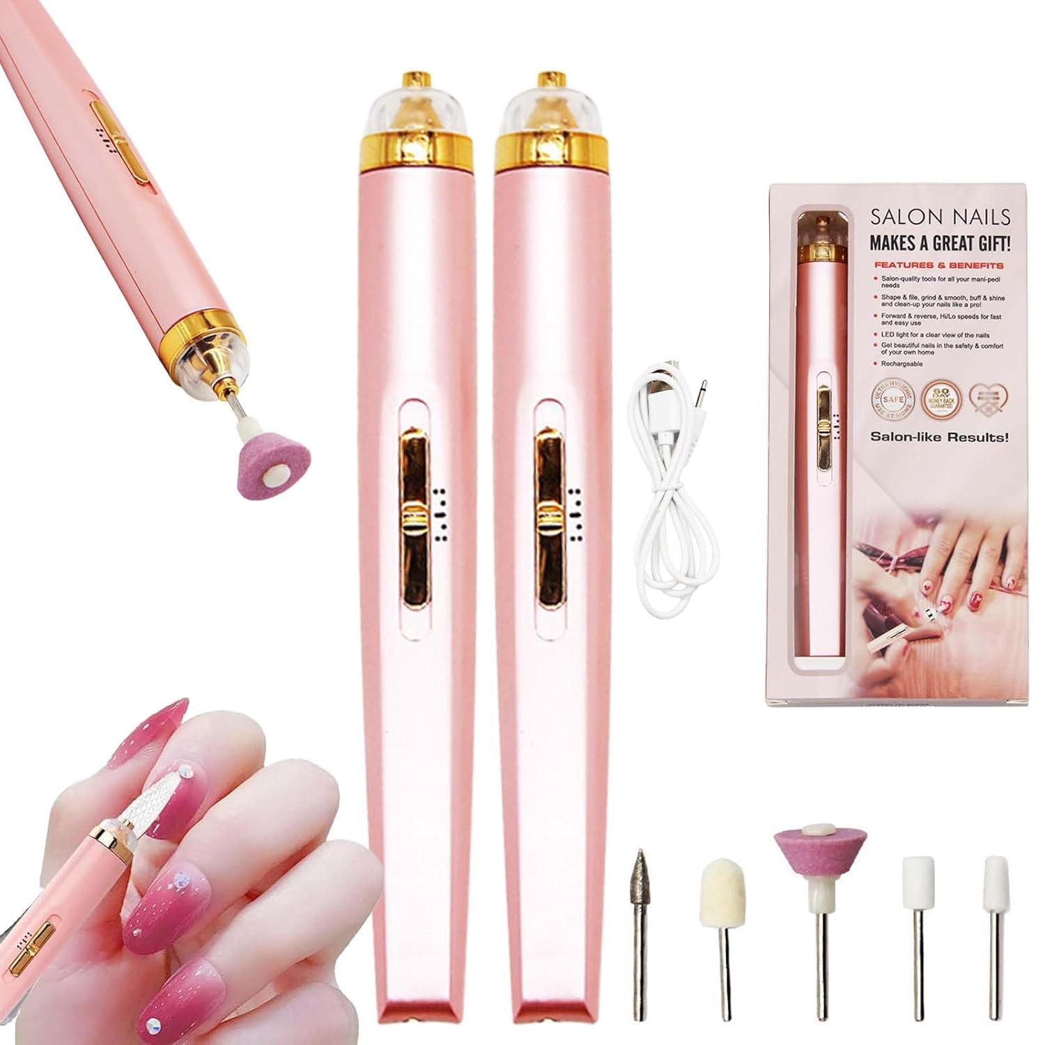 Glamics, Glamics Nail Set, 5 In1 Glamics Electric Nail Manicure Set ...