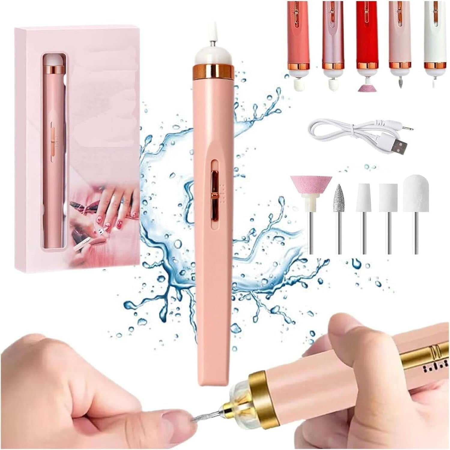 Glamics Nail Set, 5 In1 Electric Nail Manicure Set, 2025 Upgraded ...