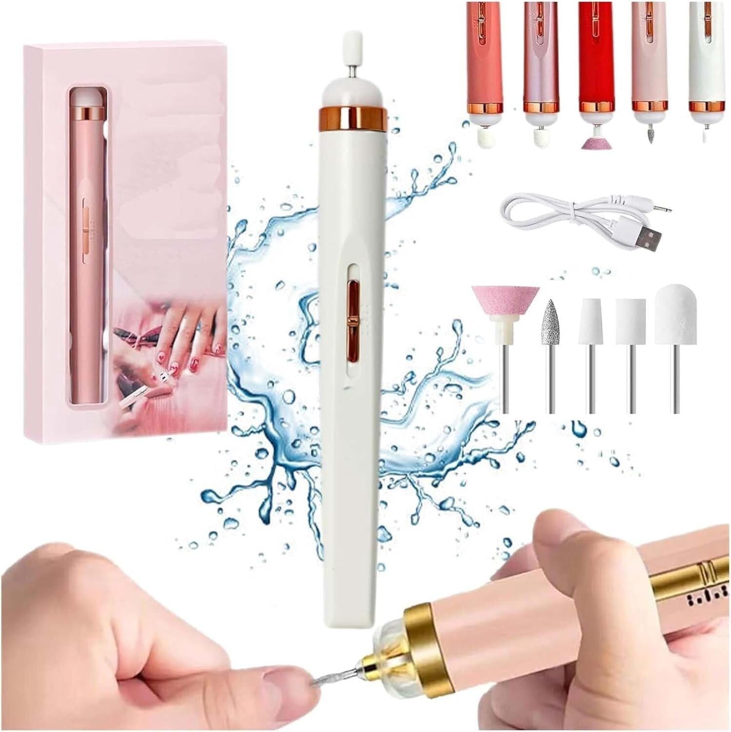 Glamics Nail Set, 5 In1 Electric Nail Manicure Set, 2025 Upgraded ...