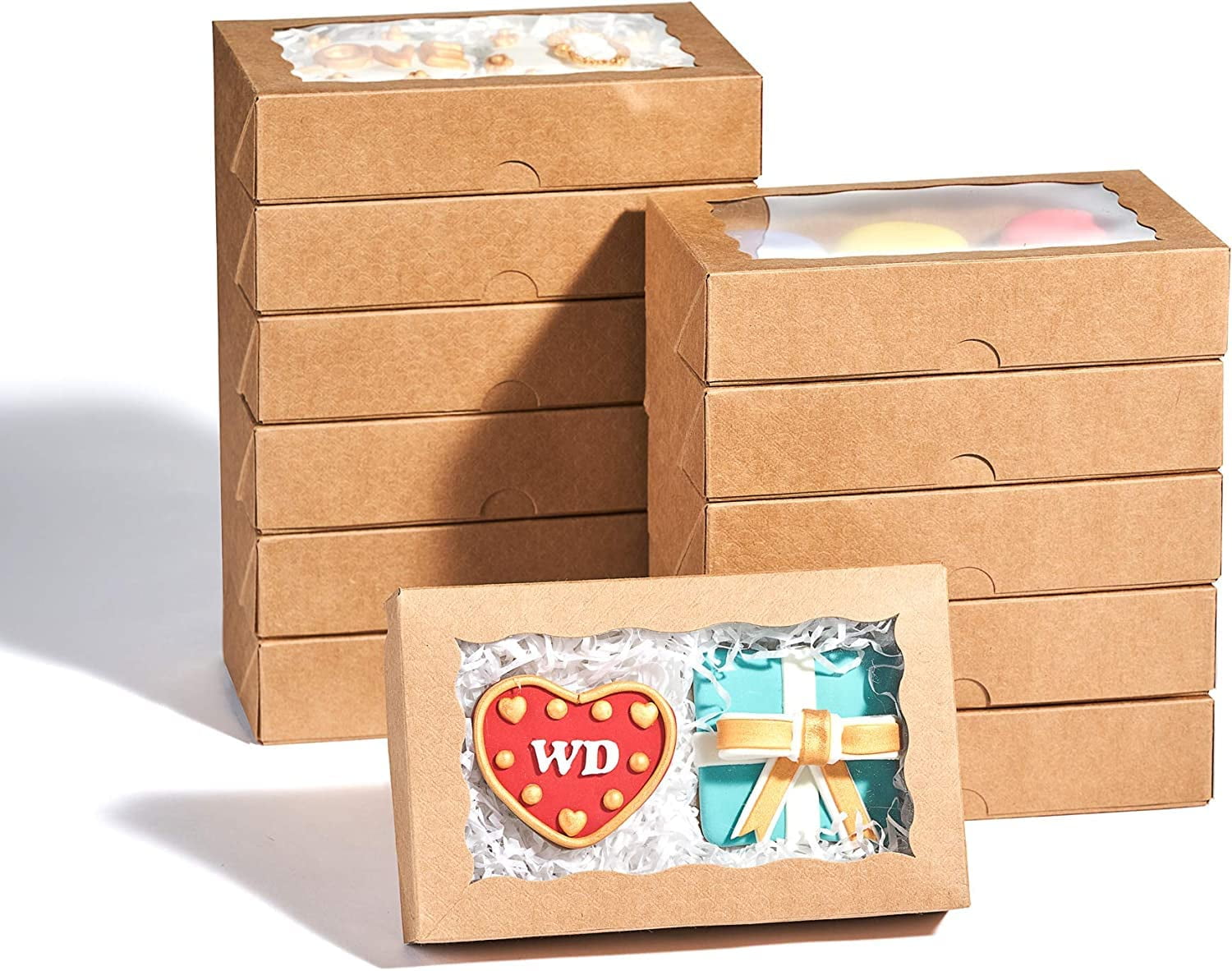 Glamifirsto Bakery Boxes with Window Large Cookie Boxes AutoPopup Treat ...