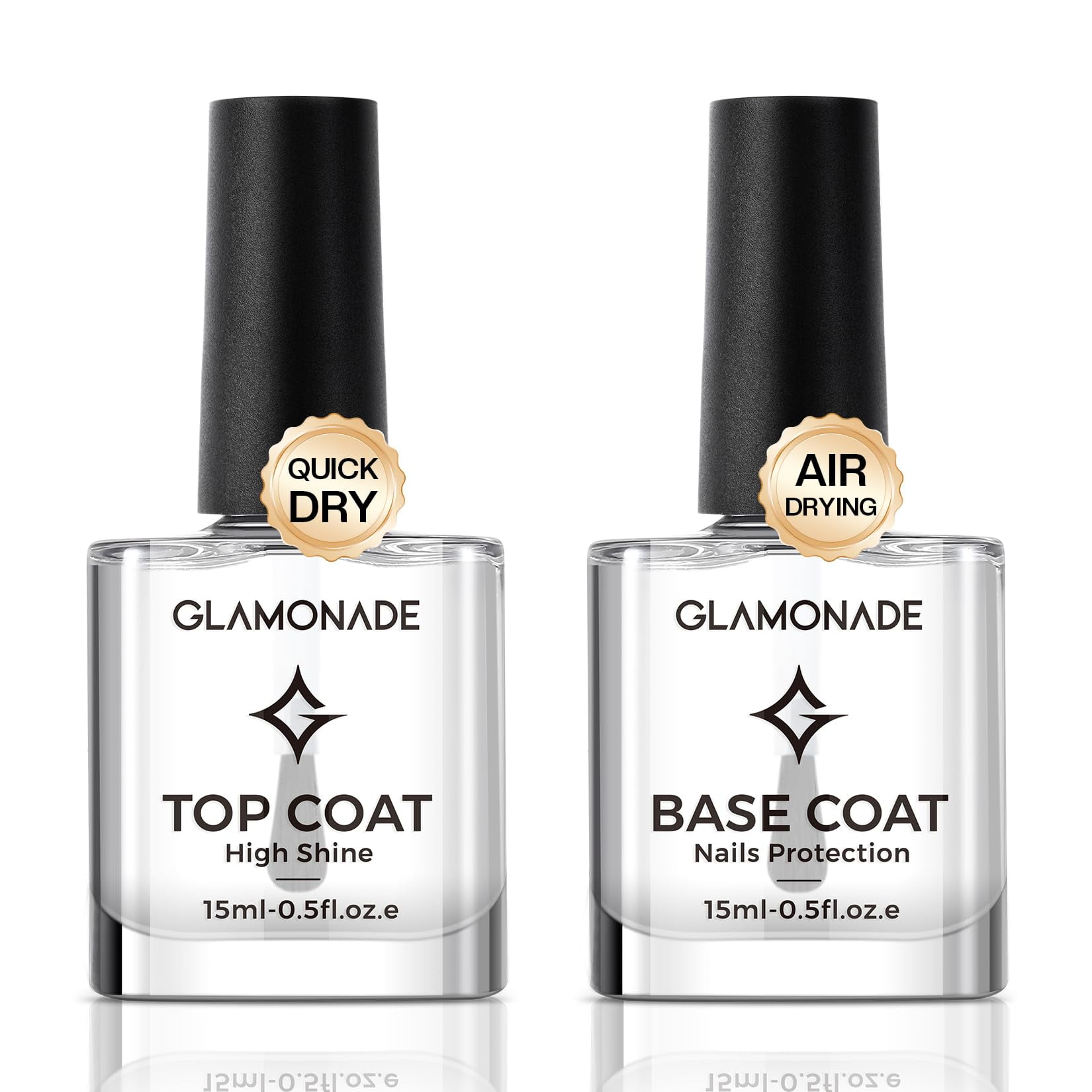 Glamonade Base Top Coat KEF28 Nail Polish: Clear Quick Dry Nail Polish ...