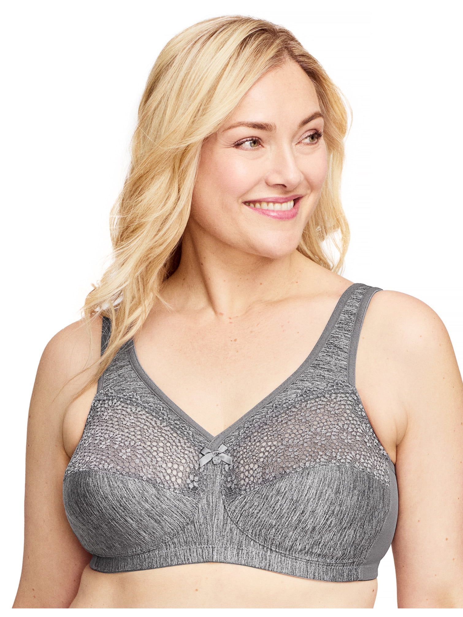 Glamorise Full Figure Plus Size Magiclift Moisture Control Bra Wirefree