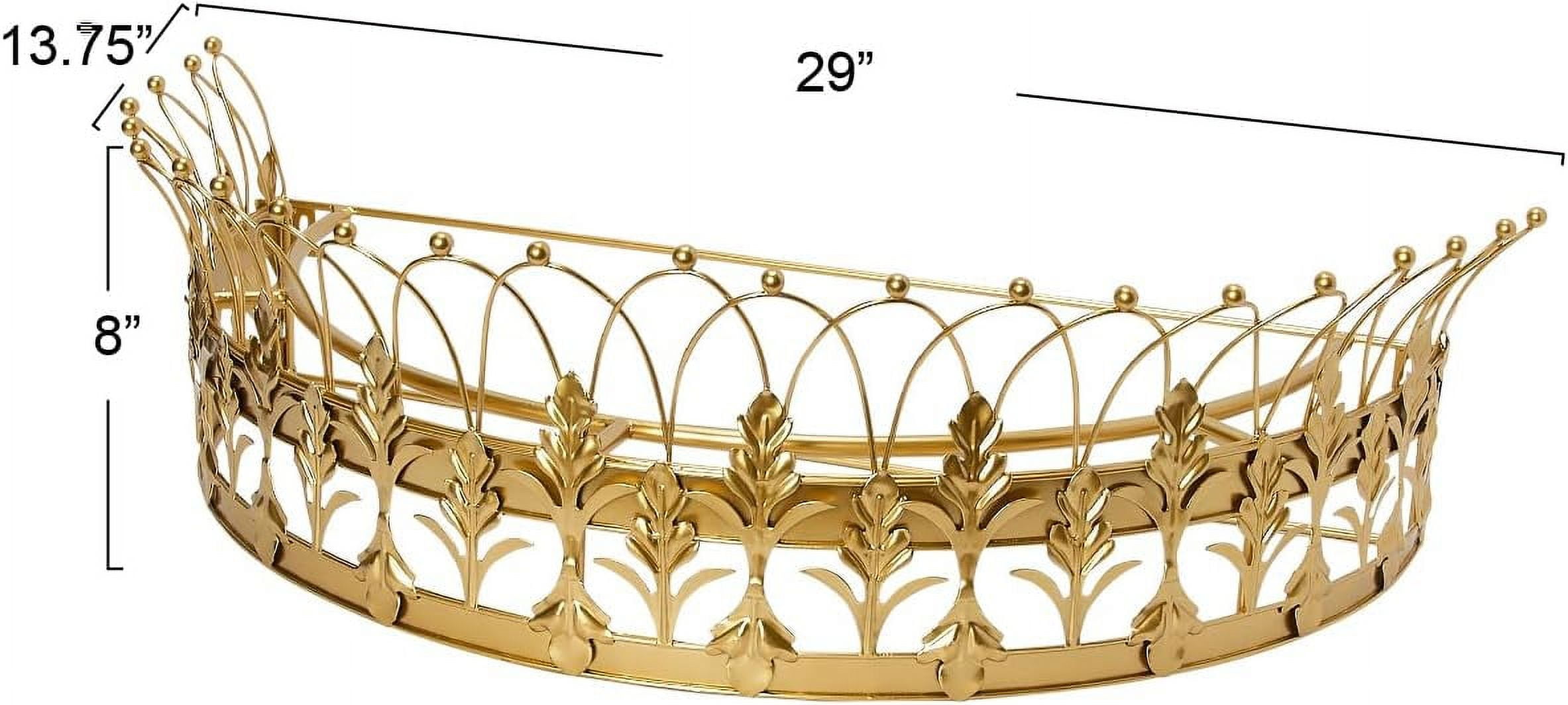 Glamorous Gold - Finished Decorative Metal Curtain & Canopy Crown for ...