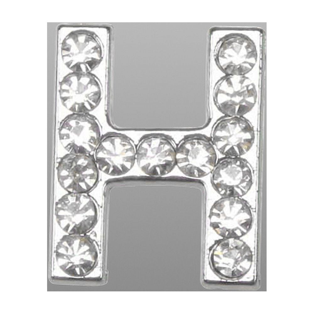 Valor LETTER02WH Glamorous Letter H with White Crystal - Walmart.com