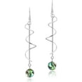 Glamorous Spiral with Abalone Shell .925 Sterling Silver Dangle ...