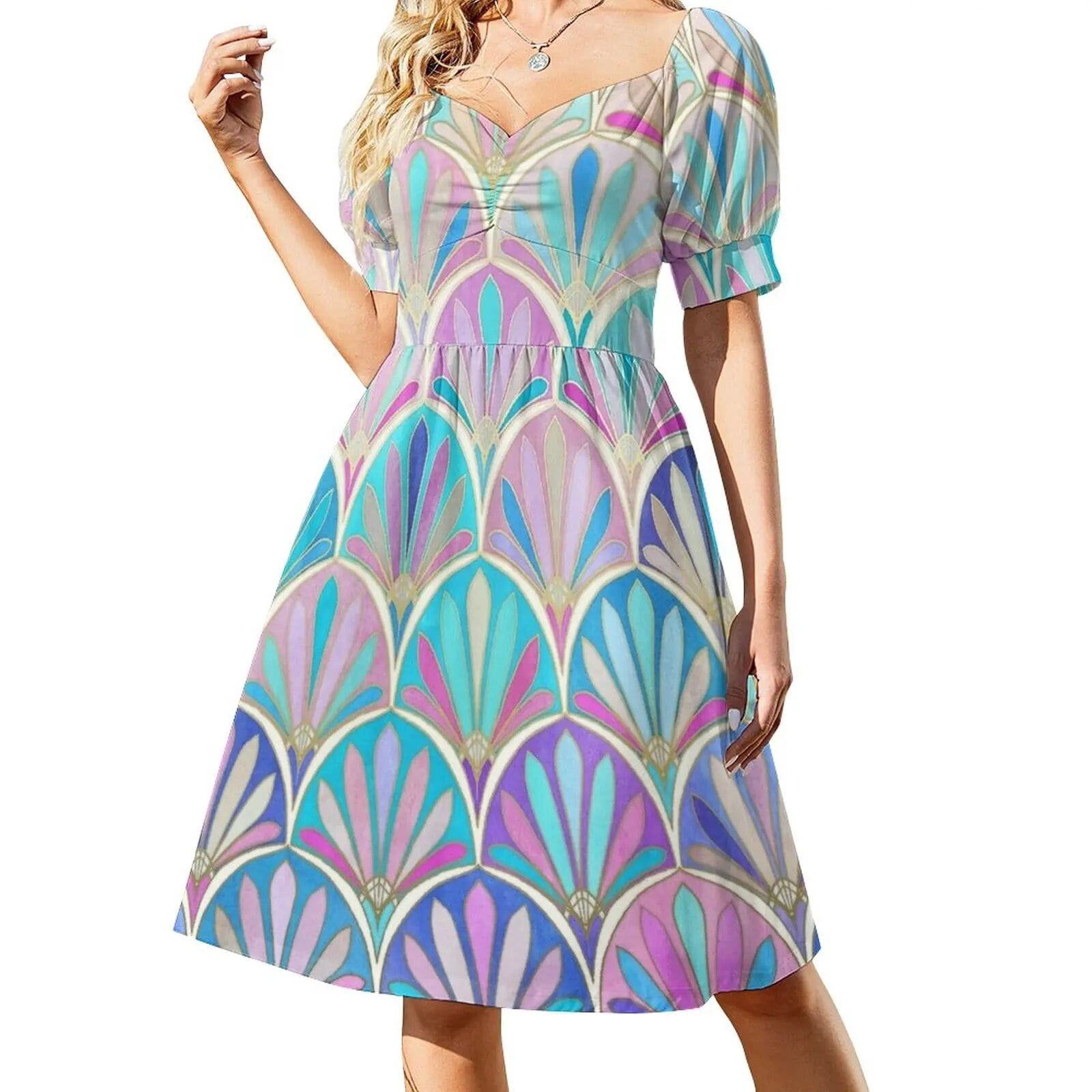 Glamorous Twenties Art Pastel Pattern Dress Cocktail of dresses dresses ...