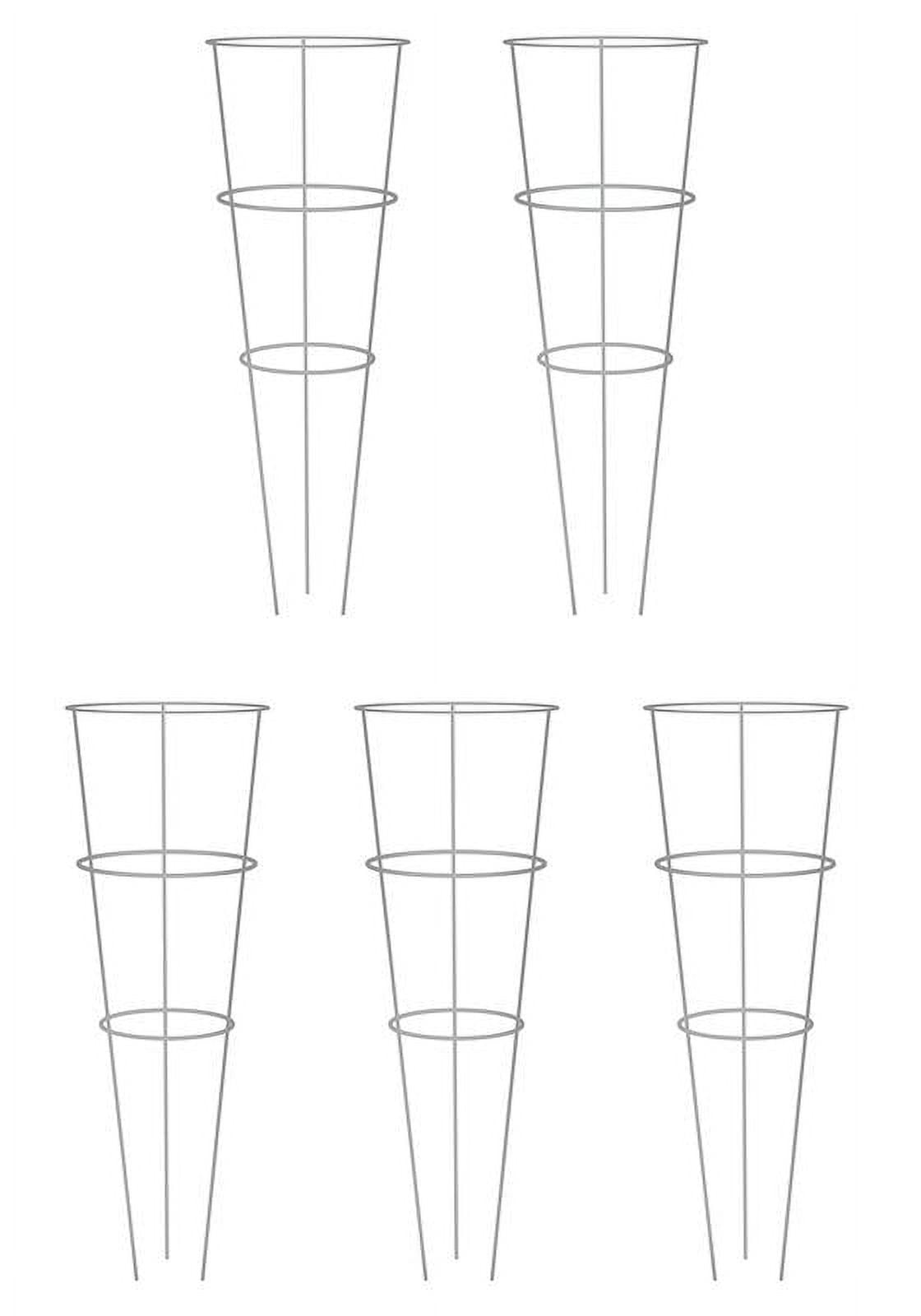Glamos Wire 42" Steel Cone Vegetables Plant Cages (5 Pack) - Walmart.com