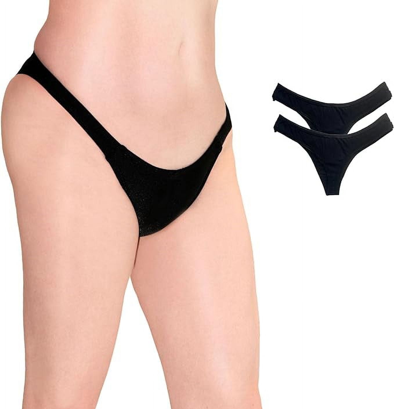 Glamour Boutique Gaff Thong Underwear Male Female Tucking Panties Medium Black2 pack - Walmart.com
