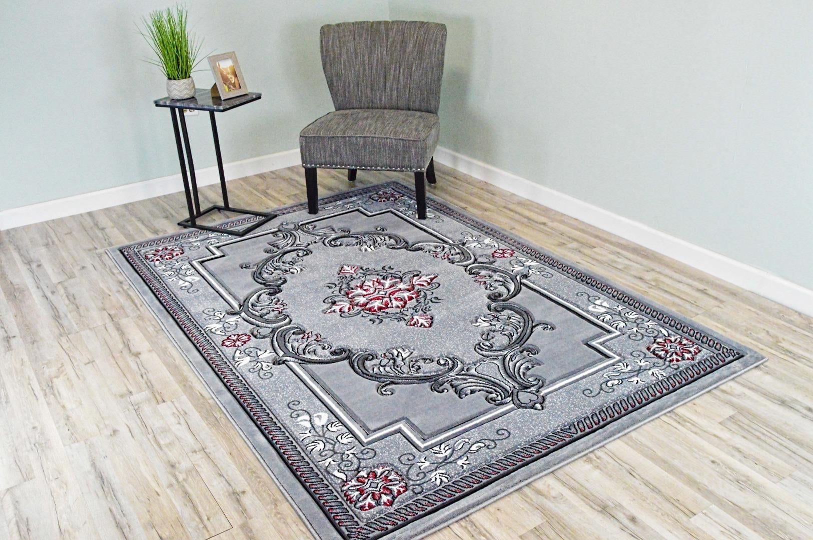 Glamour Hand Carved Thick Plush Pile Boho Traditional Oriental Floral ...