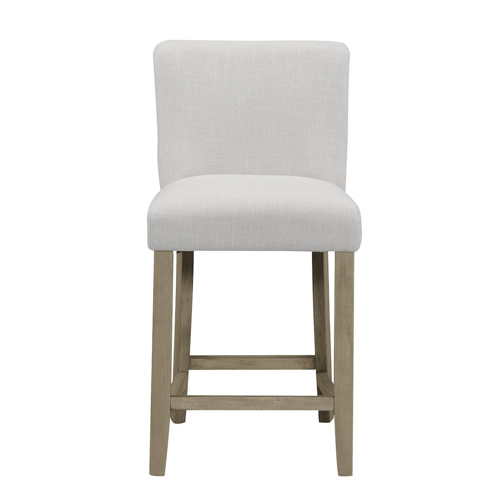 Glamour Home Aleco 24.88" Modern Fabric Counter Stools in Beige (Set of ...