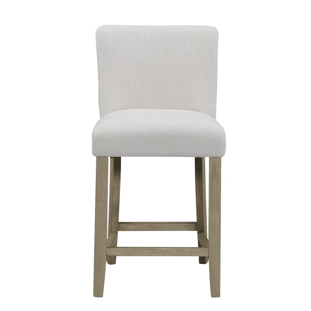 Glamour Home Aleco 24.88" Modern Fabric Counter Stools in Beige (Set of ...
