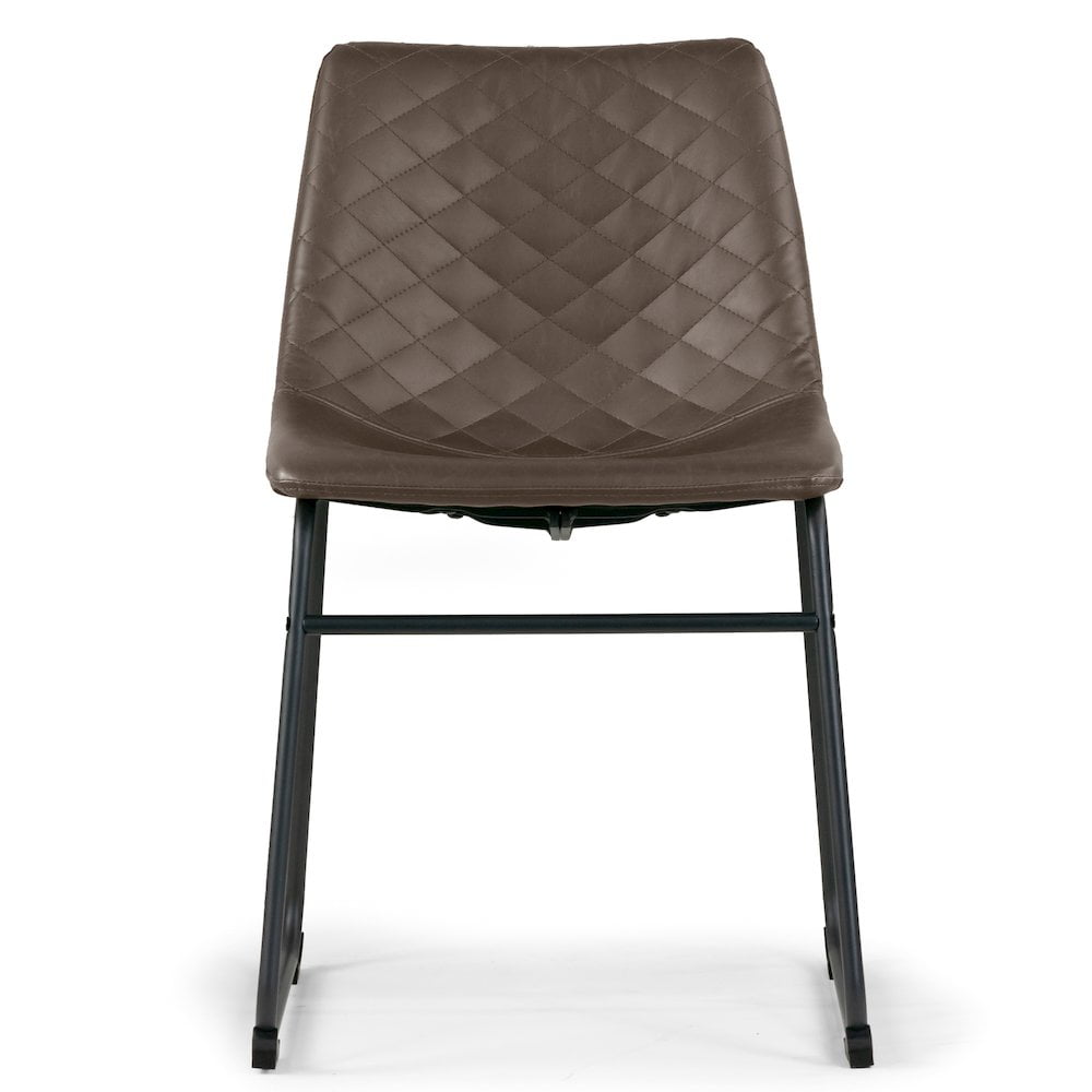 Glamour Home Ave 19" Modern Faux Leather Dining Chair with Metal Legs ...