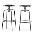 Glamour Home Ayala 27" Metal Chrome Counter Stool in Silver (Set of 2 ...