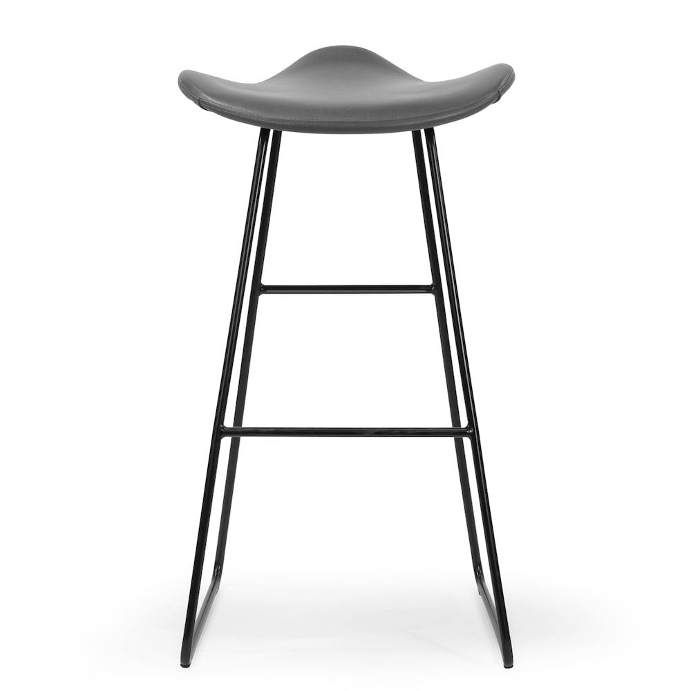Glamour Home Aleen 24" Counter Stools with Roll Back Design in Beige ...