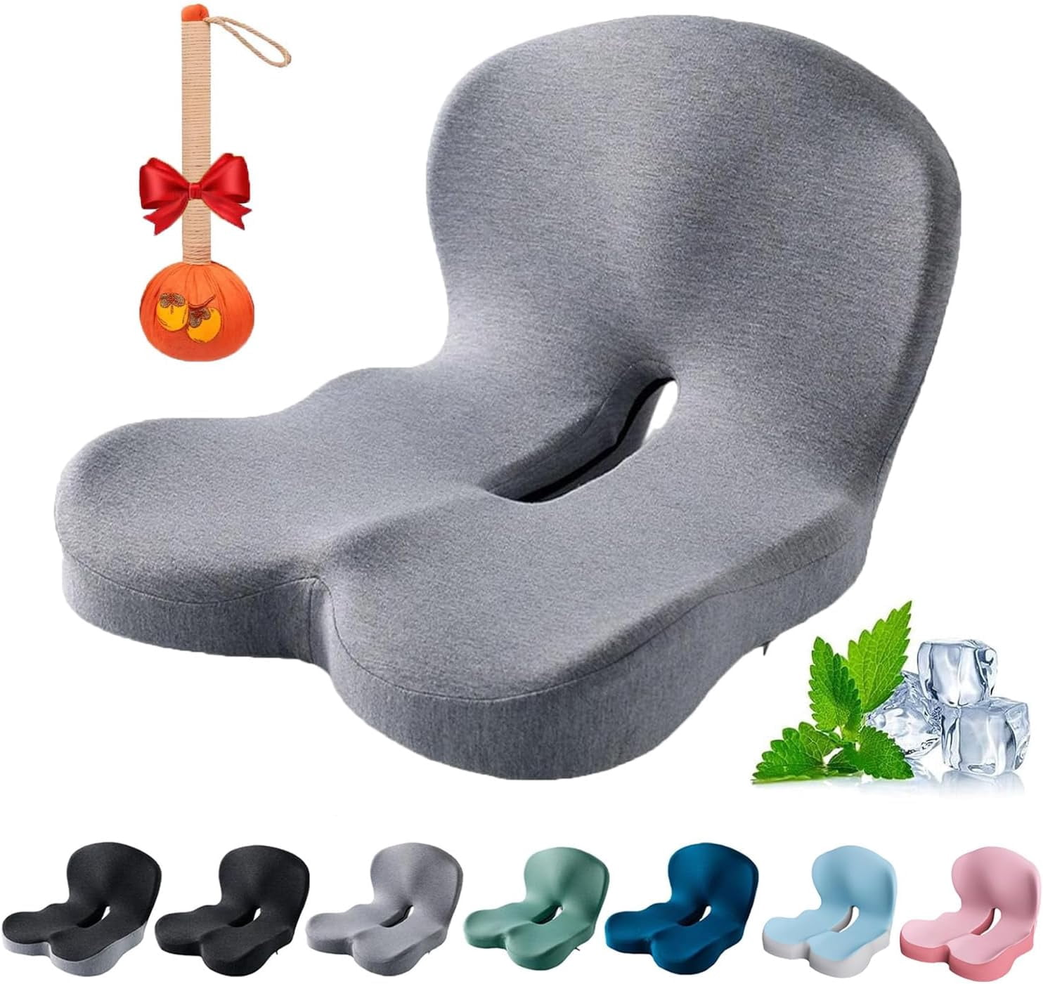 Glamvidas Car Seat Cushion, L Shaped Memory Foam Car Seat, Ergonomic ...