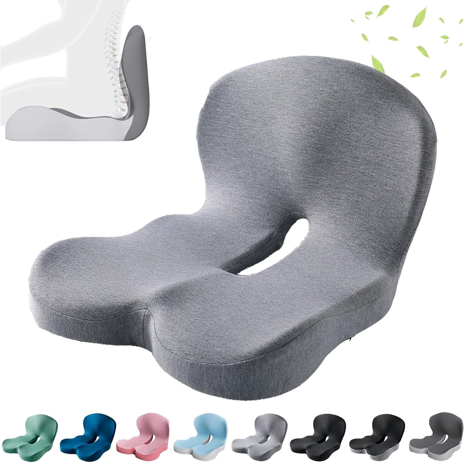 Glamvidas Memory Foam L-Shaped Integrated Seat Cushions, Memory Foam L ...