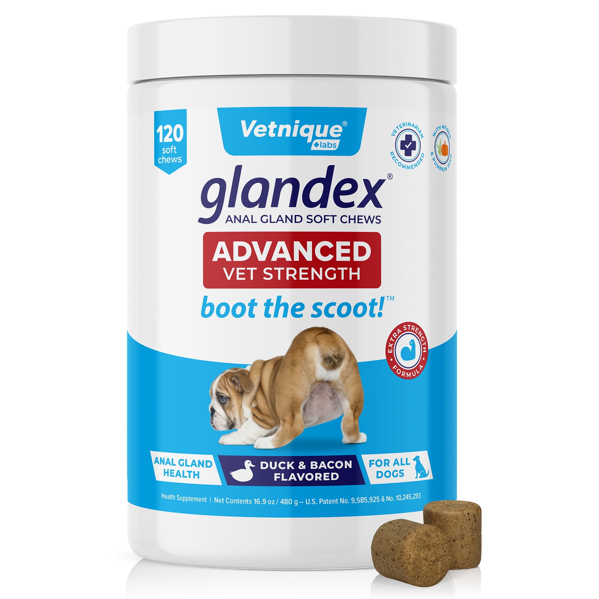 Glandex Advanced Strength Anal Gland & Digestive Health Soft Chews for ...