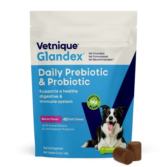 Vetnique Labs Glandex Daily Prebiotic & Probiotic Soft Chews, For All ...