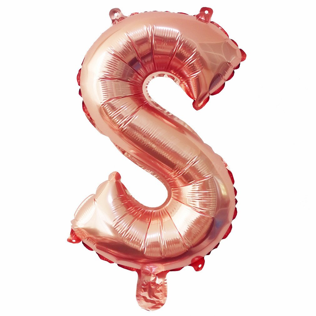Glanzzeit 16 Inch Rose ZS23 Gold Balloons Letter A to Z Number 0 to 9 ...