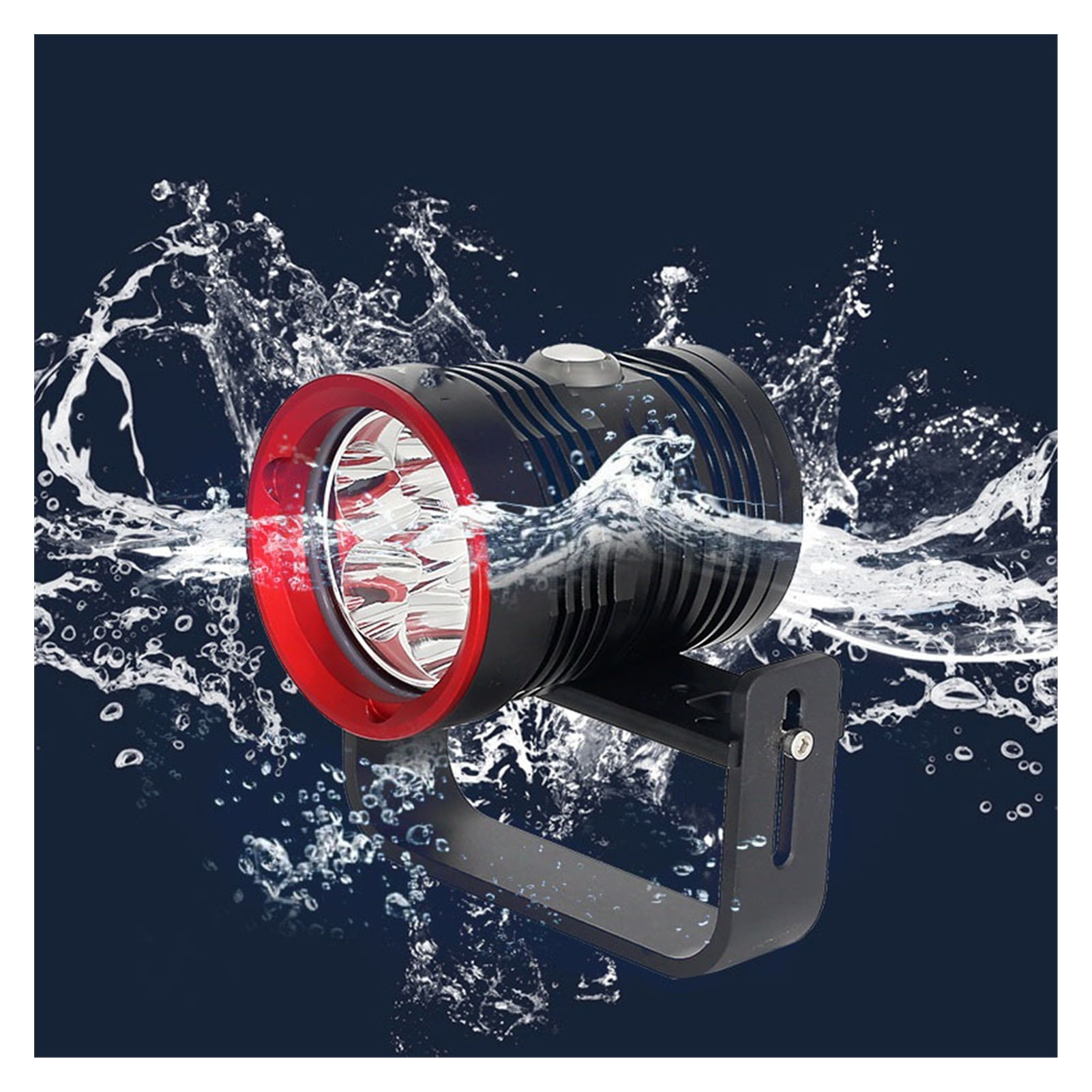 Glare Diving Flashlight Waterproof Underwater Video 100M Powerful ...