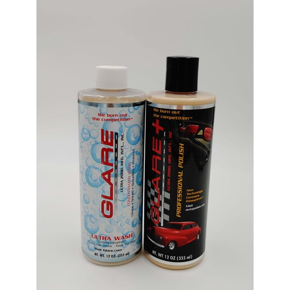 Glare GT Kit, Automotive Wash and Polish, Glossy Finish, Safe for All ...