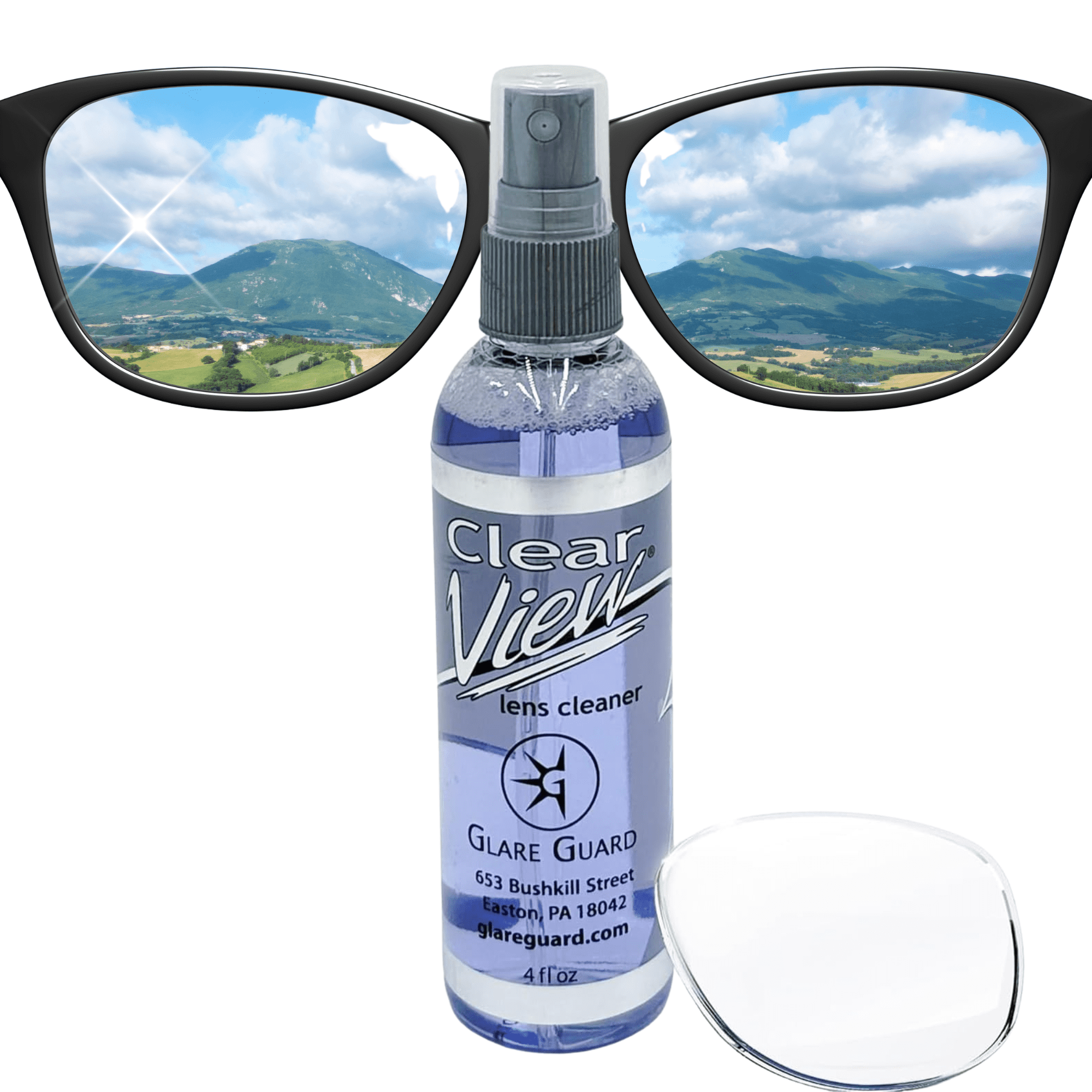 Glare Guard Clear View Lens Cleaner, Anti-Streak Glasses Cleaner, Anti ...
