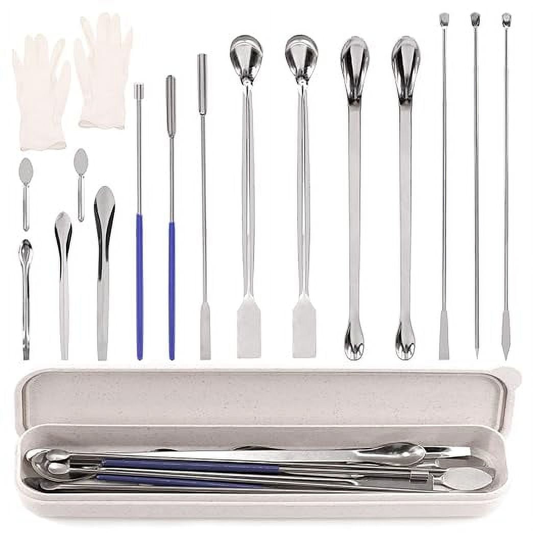 Glarks 17Pcs Capsule Filling Micro Lab Spoon Kits Sampling Spoon Mixing ...