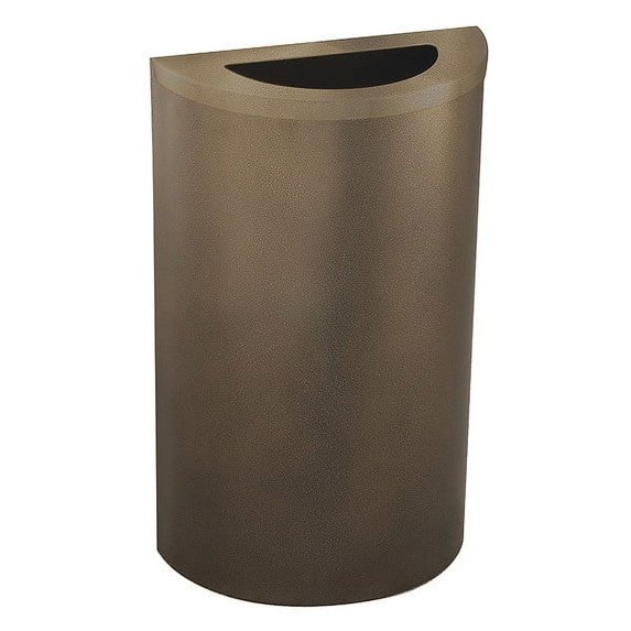 Glaro Trash Can,Half Round,14 gal.,Brown 1891-BV-BV - Walmart.com