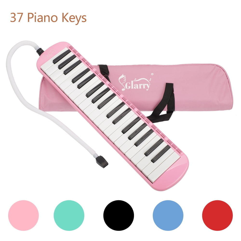 Glarry 37-Key Melodica Instrument with Carrying Bag, Mouthpiece and ...