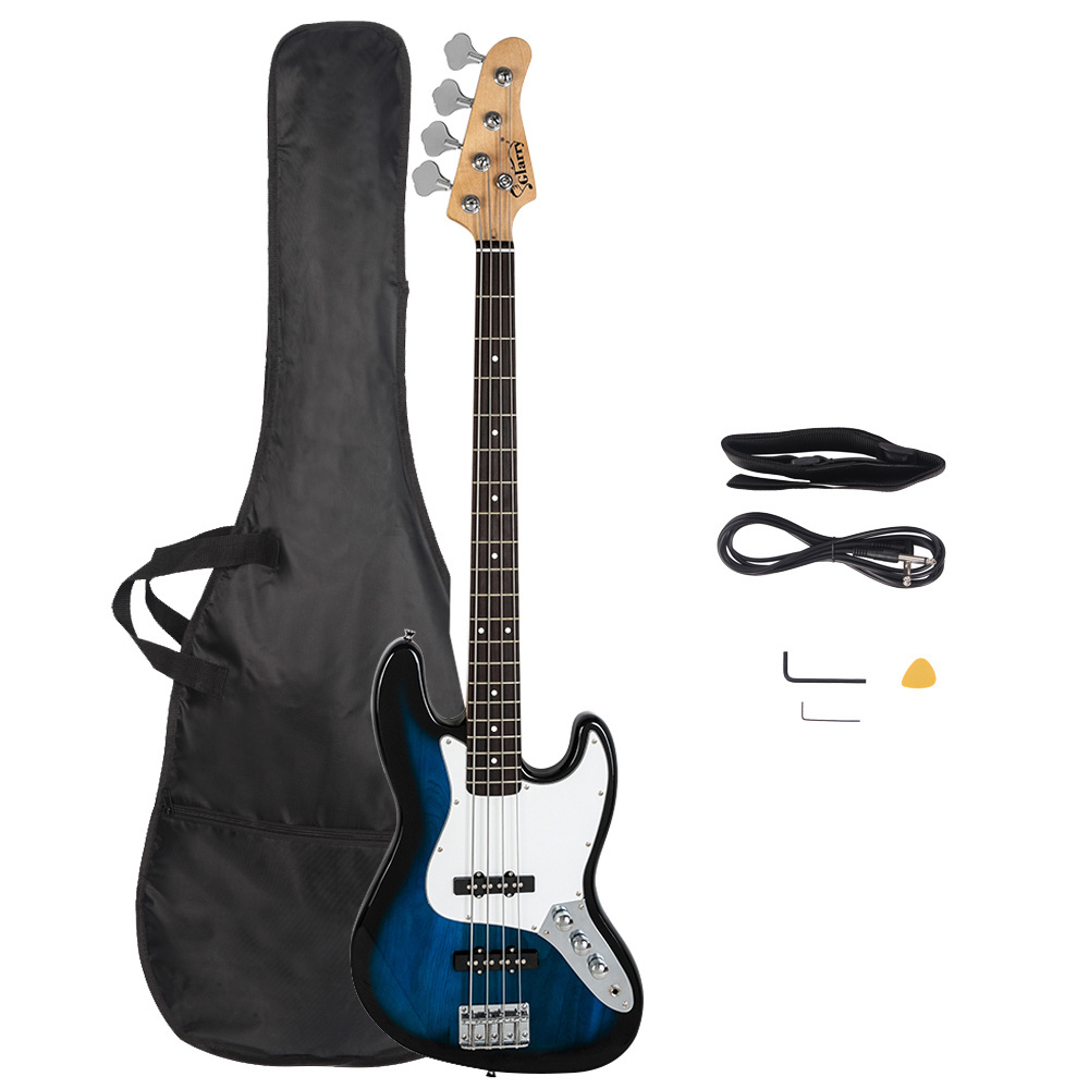 Glarry 4 Strings Electric GJazz Bass Guitar Set with Carring Bag ...