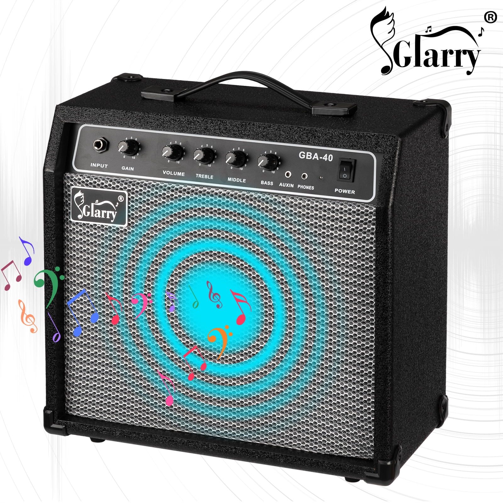 Glarry 40W Portable Bass Power Electric Guitar Amplifier, Black ...