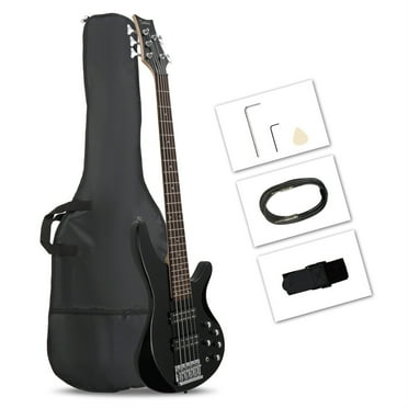 44 Inch GIB 6 String H-H Pickup Laurel Wood Fingerboard Electric Bass Guitar with Bag and other ...