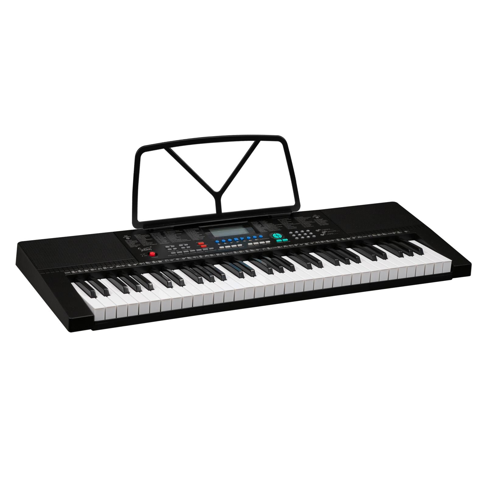 Glarry 61 Key Keyboard Piano for Beginners with Microphone,Music Stand ...
